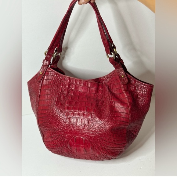 Brahmin | Bags | Brahmin Lauren Port Melbourne Croc Embossed Leather ...